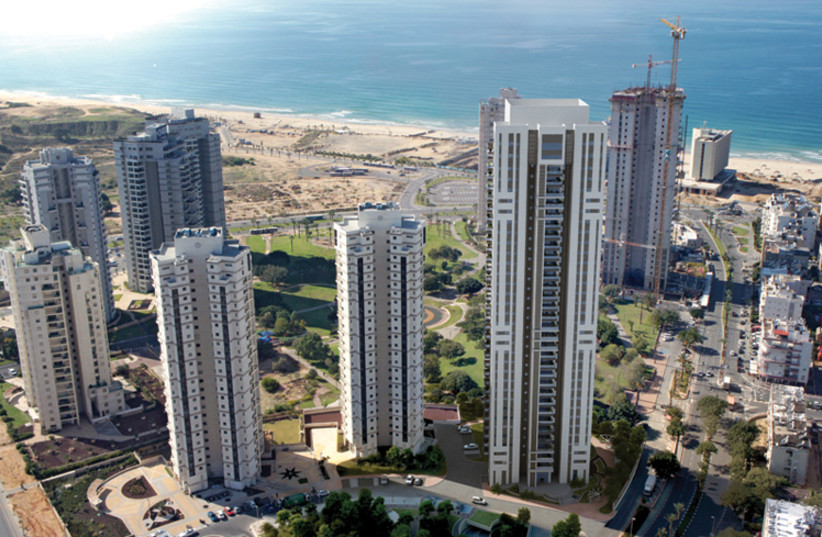 Construction of one of the tallest residential towers in Bat Yam has ...
