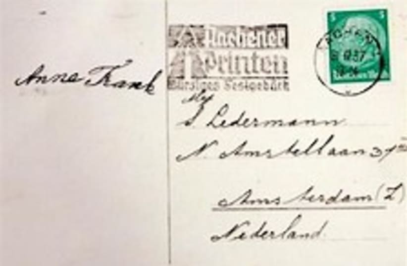 Letter addressed to Anne Frank family up for auction - The Jerusalem Post